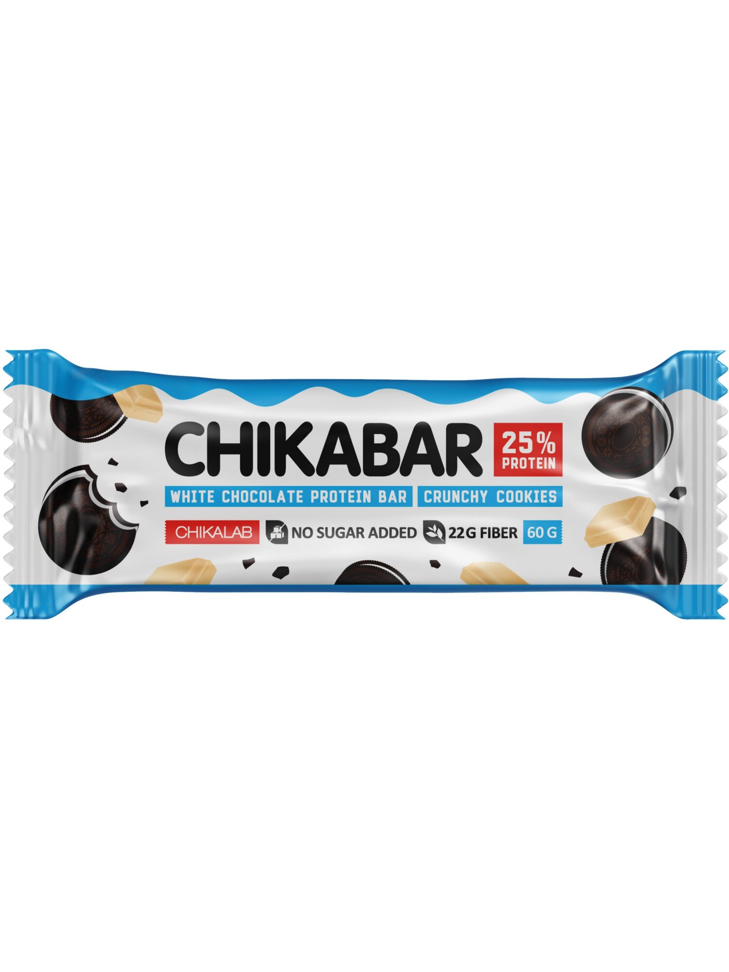 Протеиновый батончик Chikalab Chikabar 20 x 60 г, Печенье с кремом