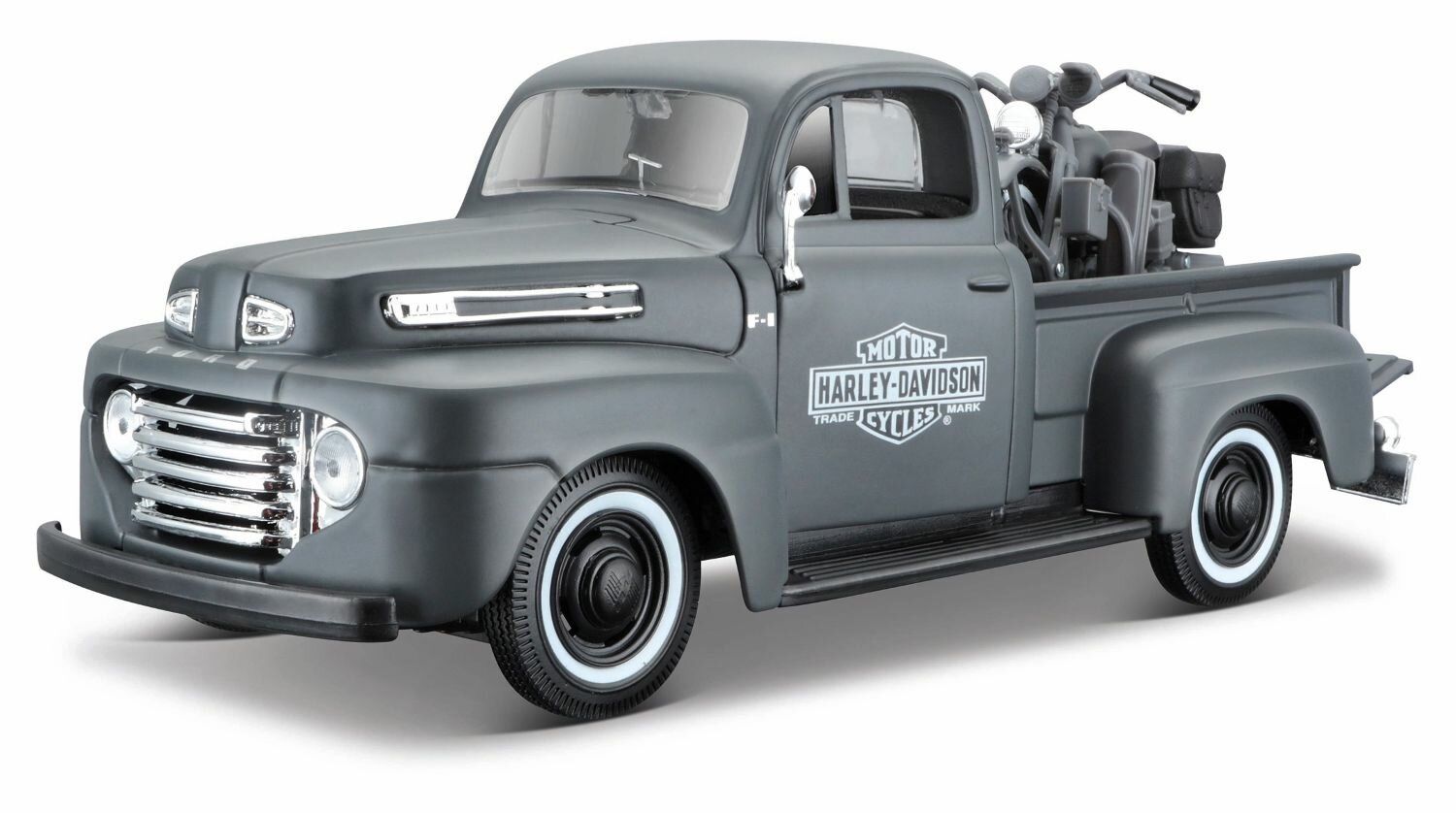 Игрушечный транспорт Maisto- Машинка Ford F-1 Pickup + мотоцикл HARLEY-DAVIDSON, 1/24 - 32185