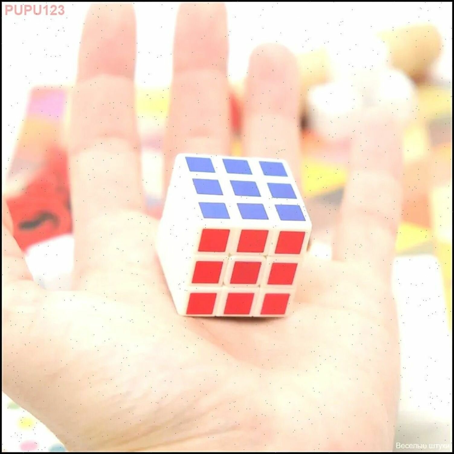 Кубик рубика 3х3 / 3x3x3 mini 3см Белый, развивающая игрушка-трансформер для детей и взрослых