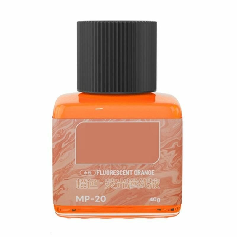 Светящаяся в темноте краска 40 мл, Флуоресцентный оранжевый