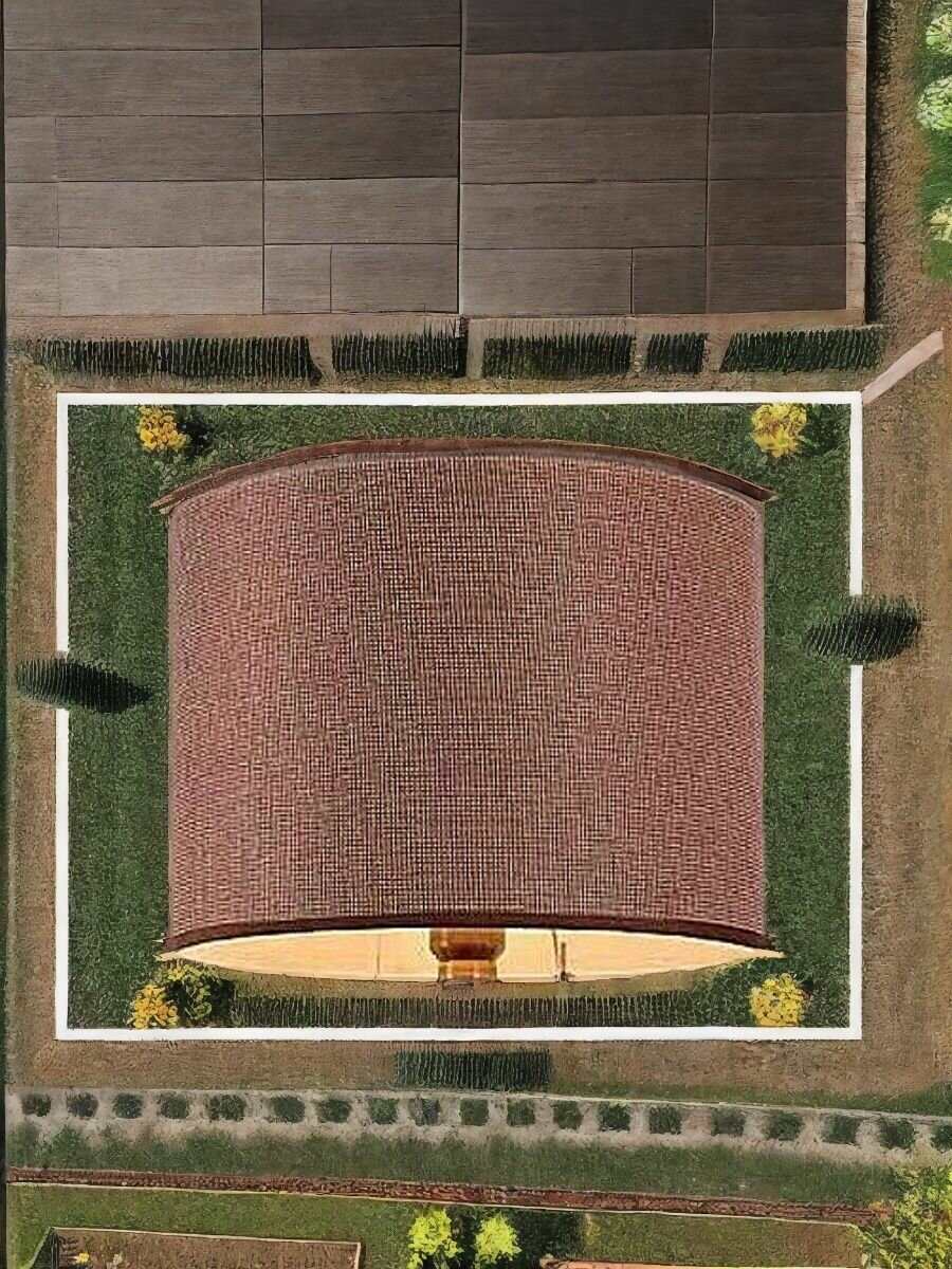 Круглый абажур из антибликовой ткани, креативный торшер для гостиной, подвесной светильник, абажур для настольной лампы, подходит для цоколя E27, 50 см