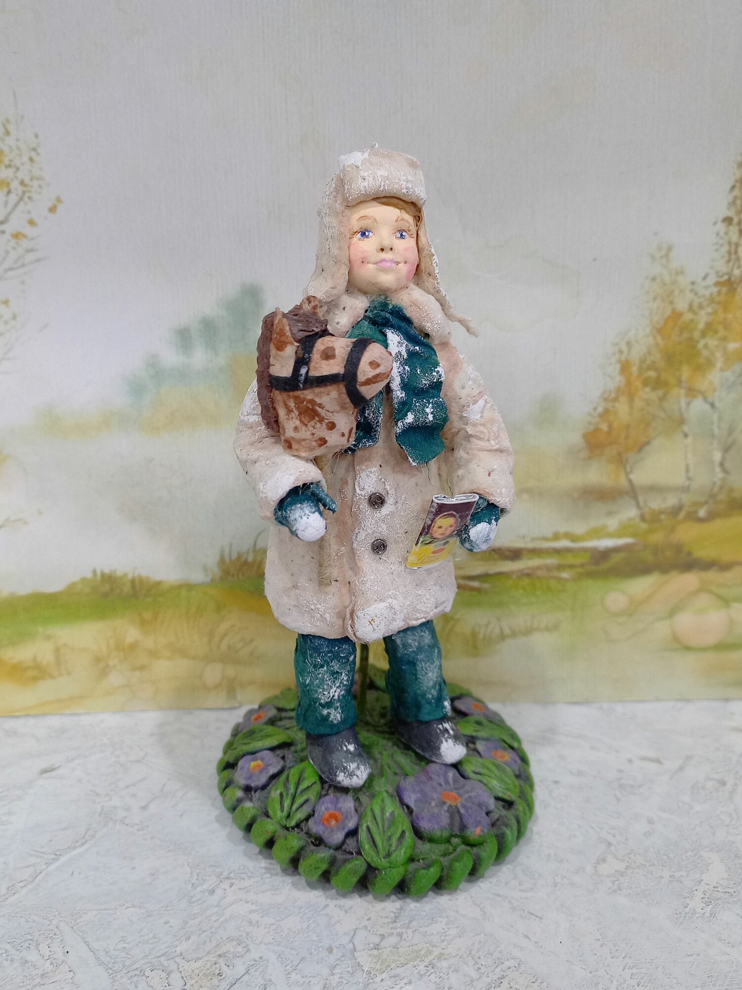 Ватная ёлочная игрушка "Лёва"