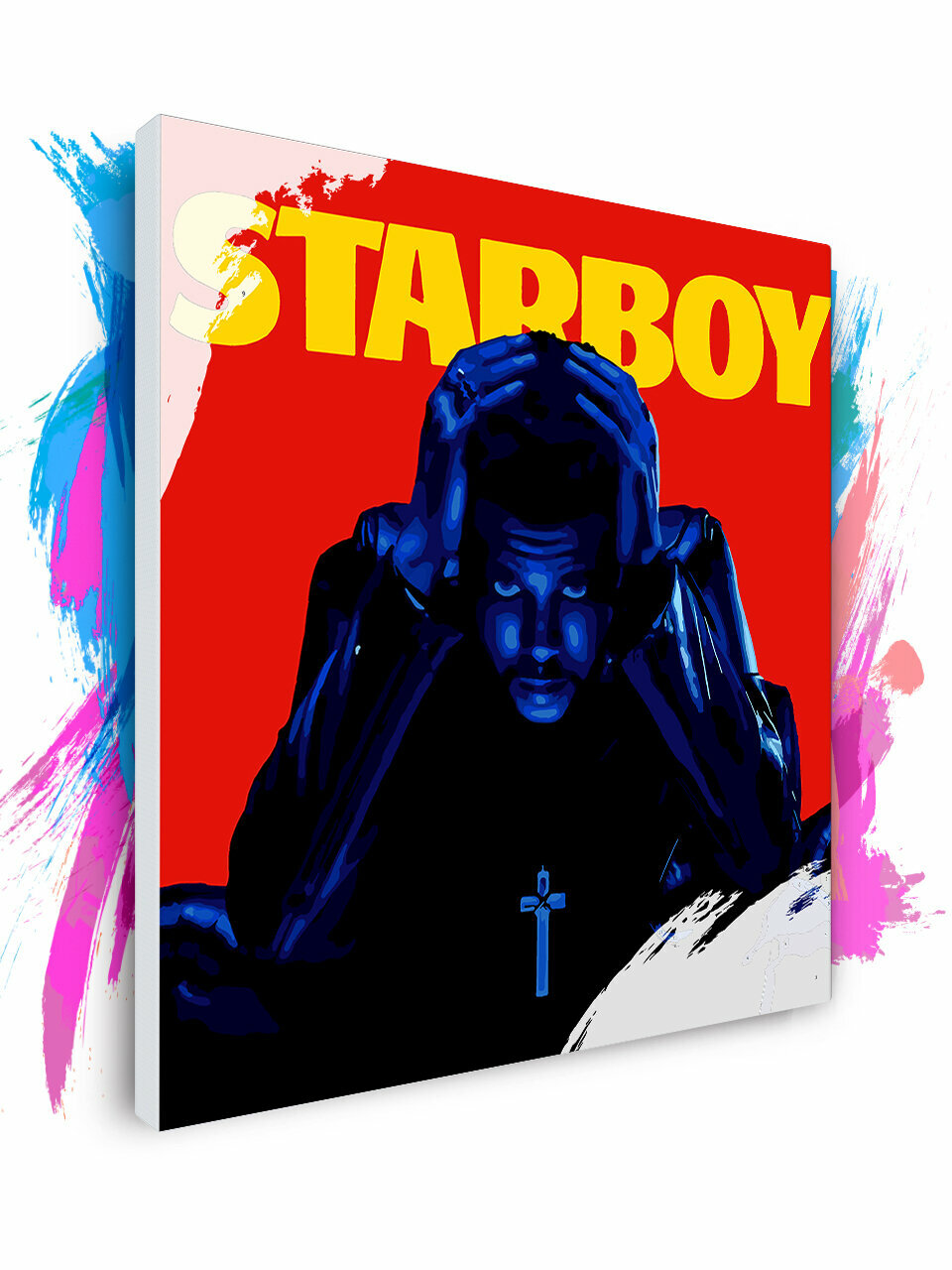 Картина по номерам на холсте The Weeknd - Starboy, 40 х 40 см