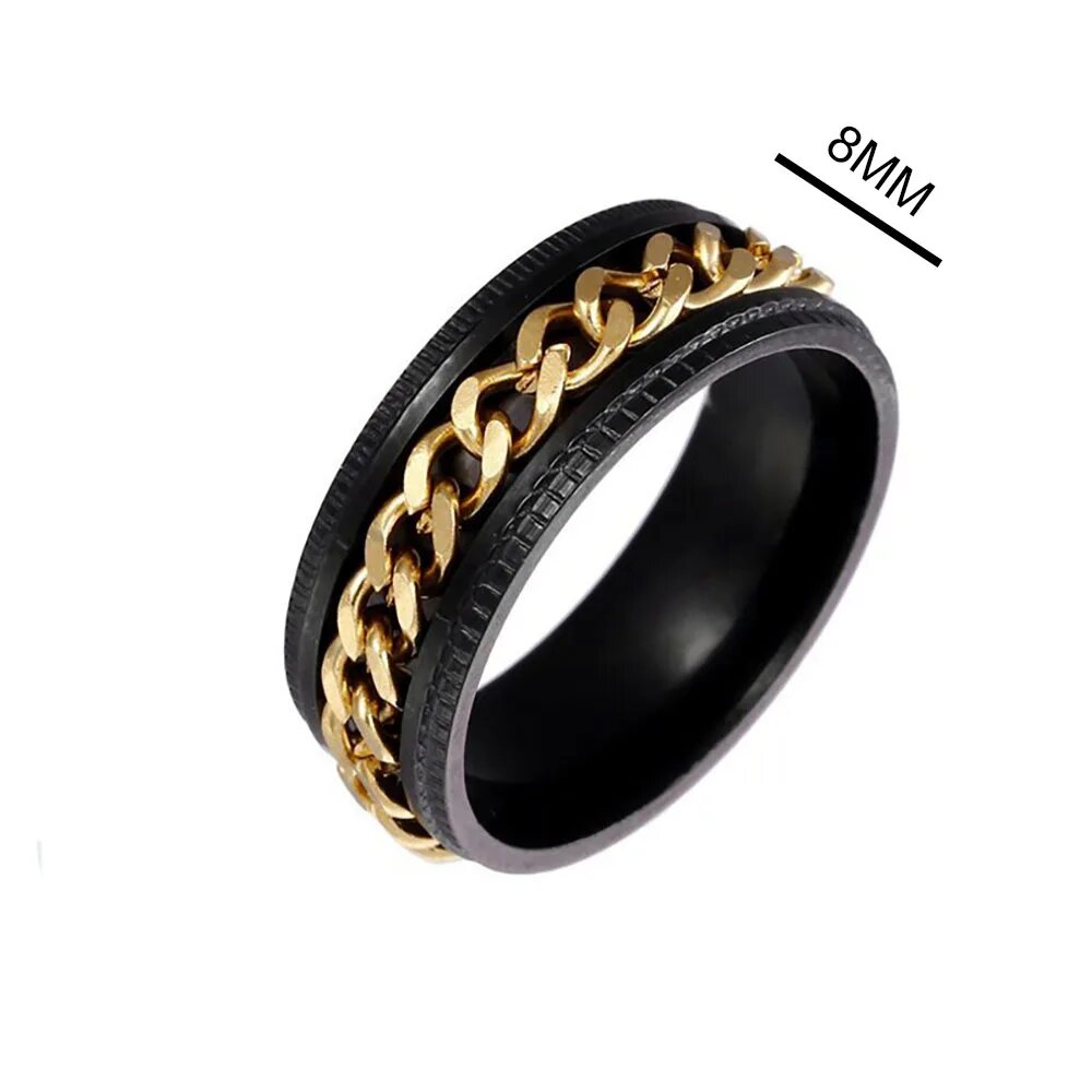 Кольцо тревоги Figet Spinner Rings R00952 Черный, R00987, 7