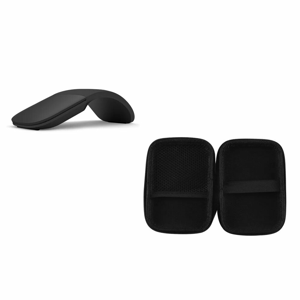 Беспроводная мышь Microsoft Arc Touch Mouse Black с чехлом
