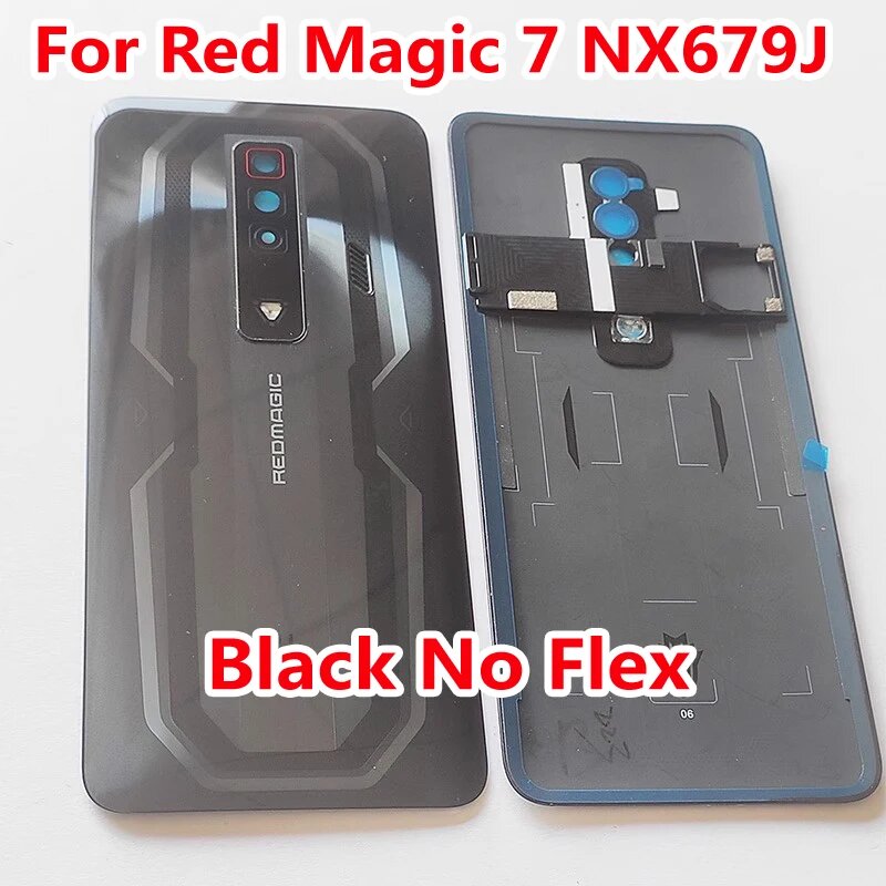 Задняя крышка для Red Magic 7 NX679J, черная, No Flex