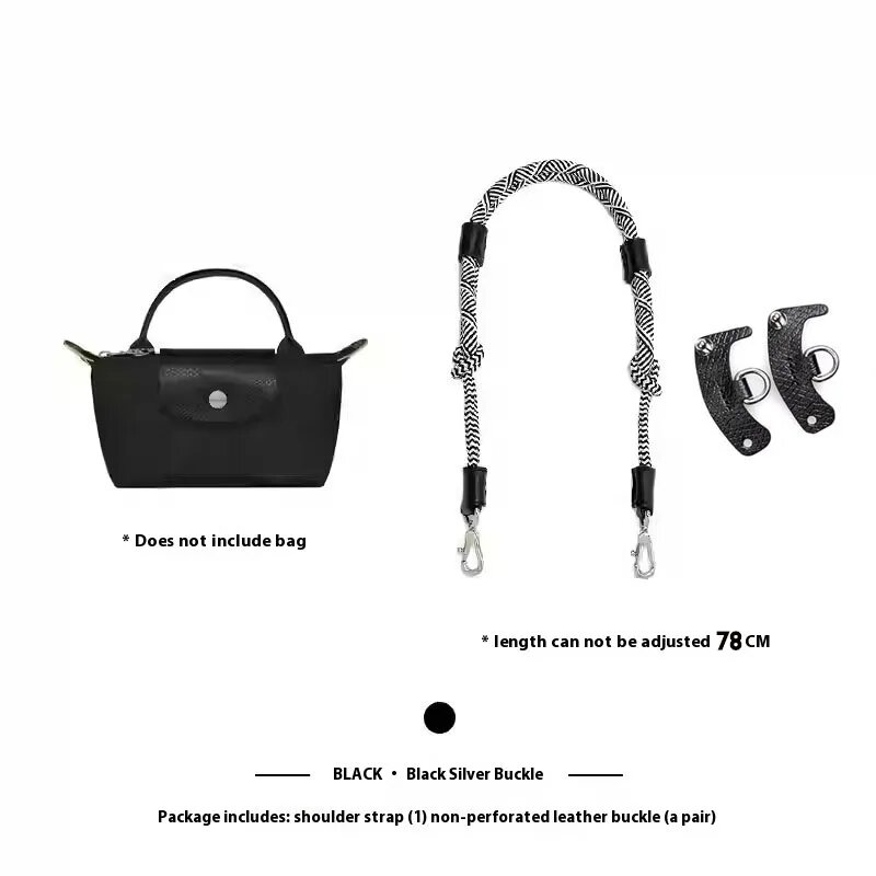 Ремень для сумки Longchamp, черный, 78 см