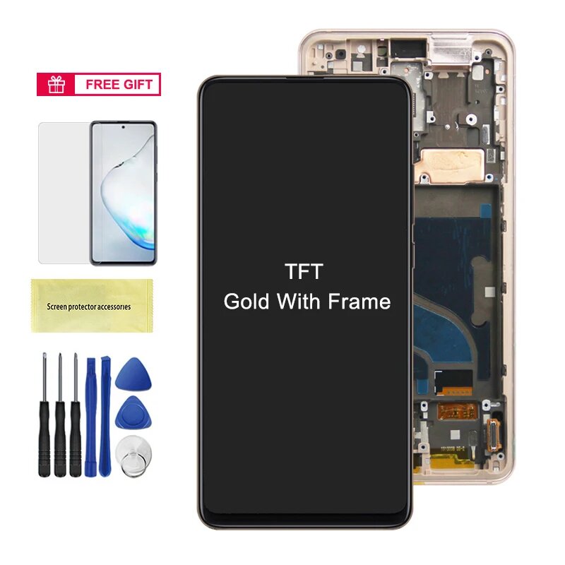 6.39-дюймовый Super AMOLED дисплей для Xiaomi Mi 9T Pro 9T, сенсорный экран, TFT Gold Frame