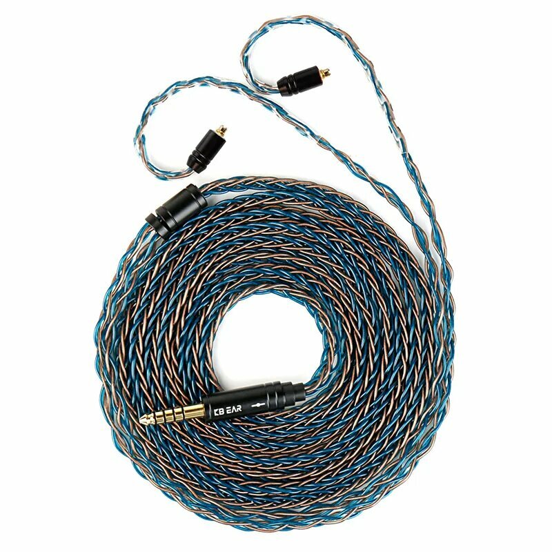 KBEAR ST12 Plus, кабель для наушников, MMCX 4.4mm, B-brown