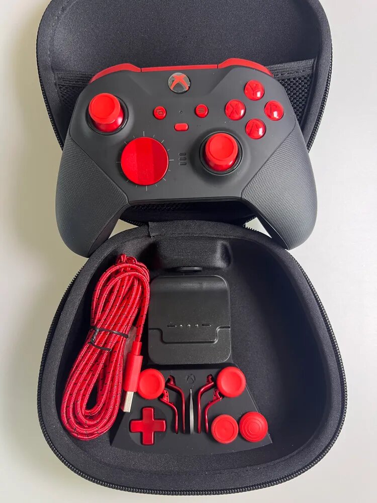 Геймпад беспроводной Microsoft Xbox Series Elite 2 Red Black, черный Специальное издание)