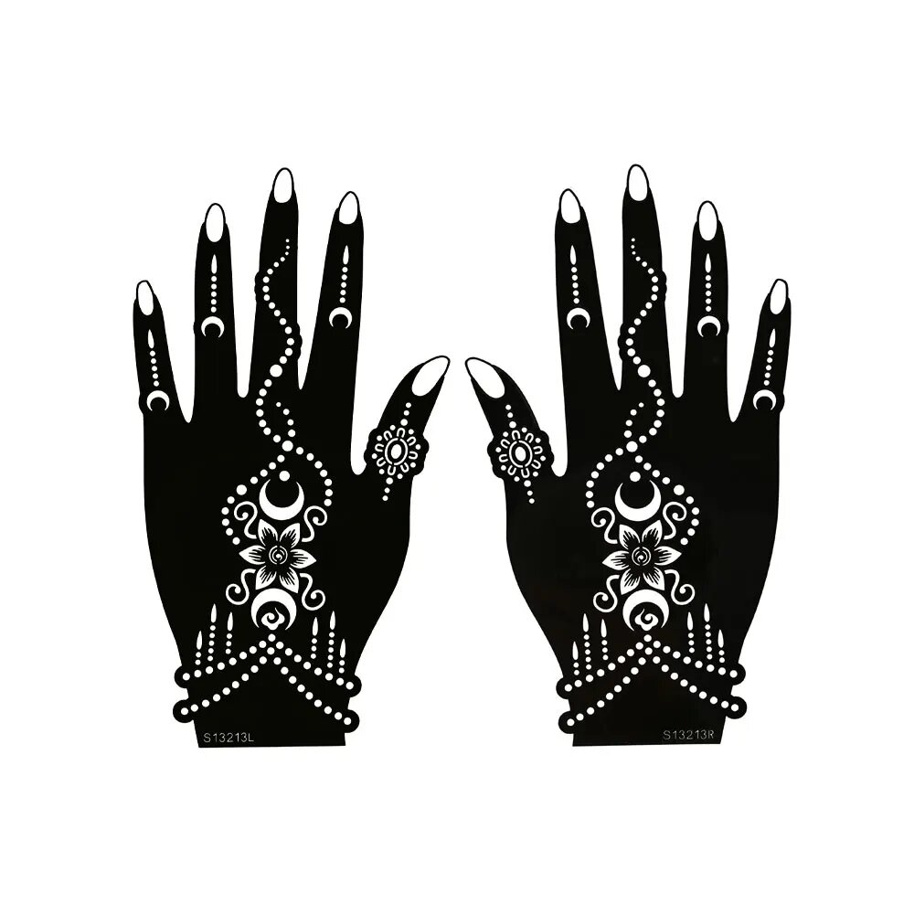 Трафареты для татуировок лунный цветок 2 шт. S13213LR