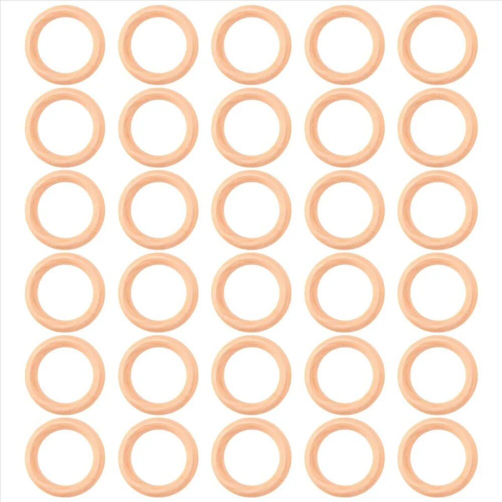 30 шт. Натуральные деревянные кольца 60 мм Незаконченные деревянные кольца макраме для самостоятельного изготовления подвесок и ювелирных изделий