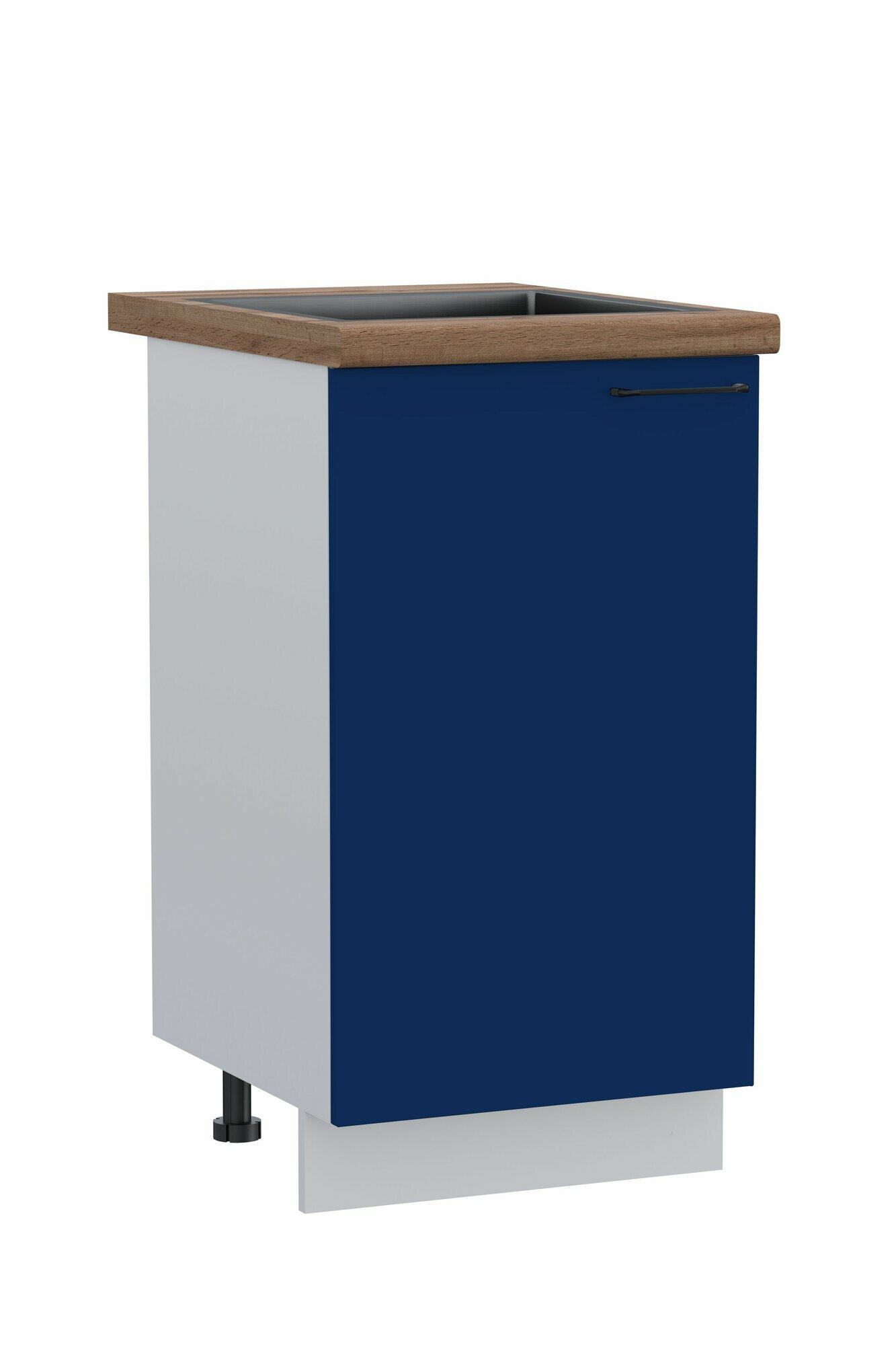 ARNIKA Кухонный модуль напольный под мойку 45 см, Ежевика ПВХ/Белый гладкий (без столешницы)