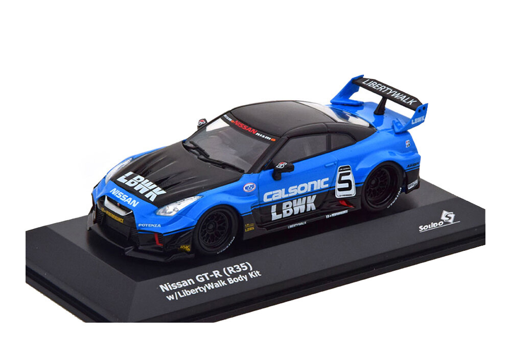Модель коллекционная SOLIDO Nissan gtr R35 liberty walk body kit calsonic