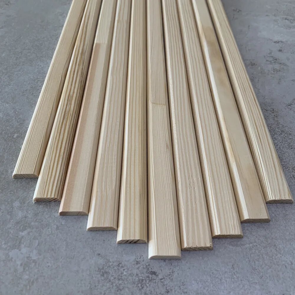 Нащельник деревянный 6х20х2000 мм, Экстра сорт, 10 шт, сосна