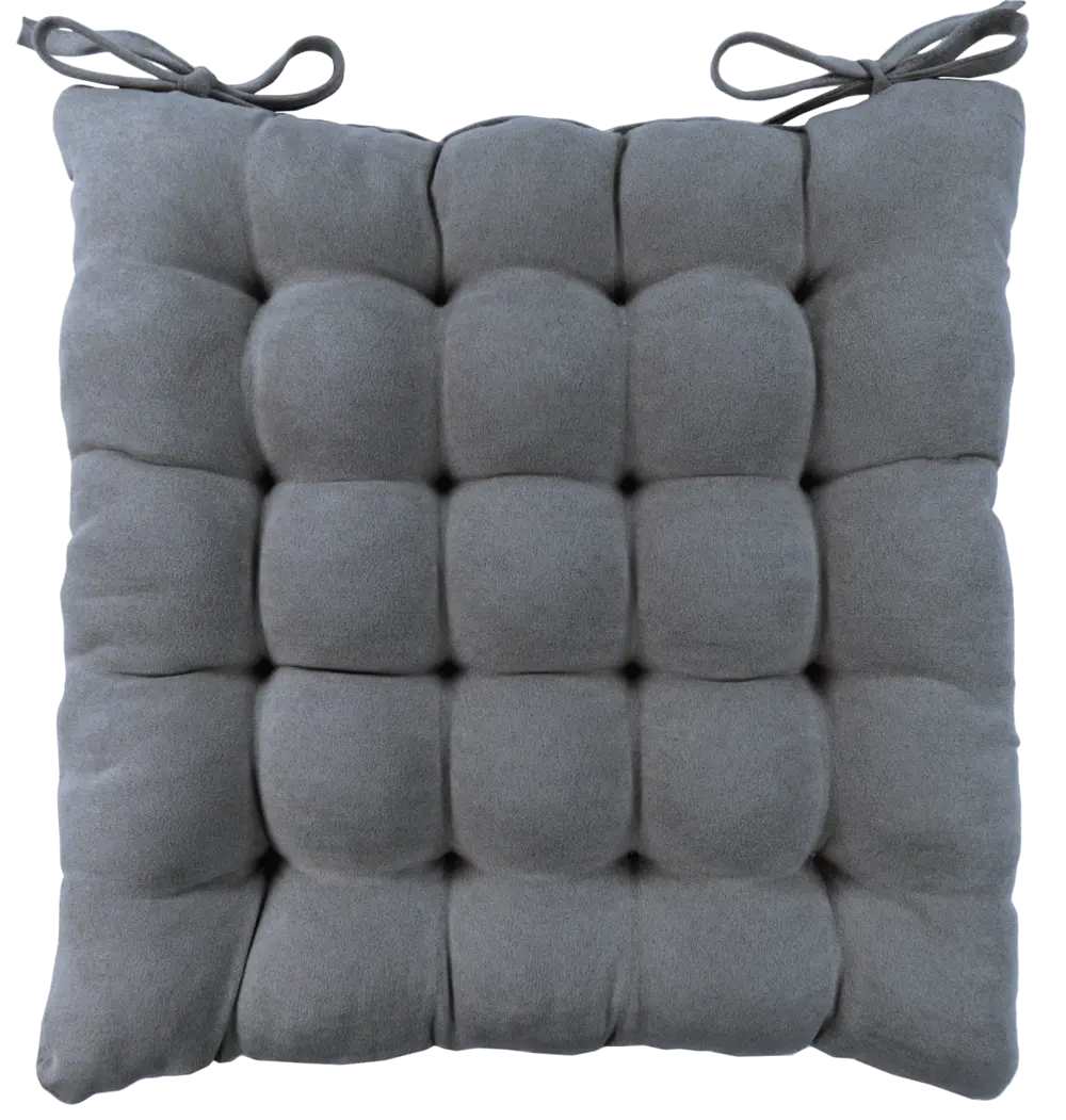 Подушка для стула Linen Way 38x6x38 см замша стальной