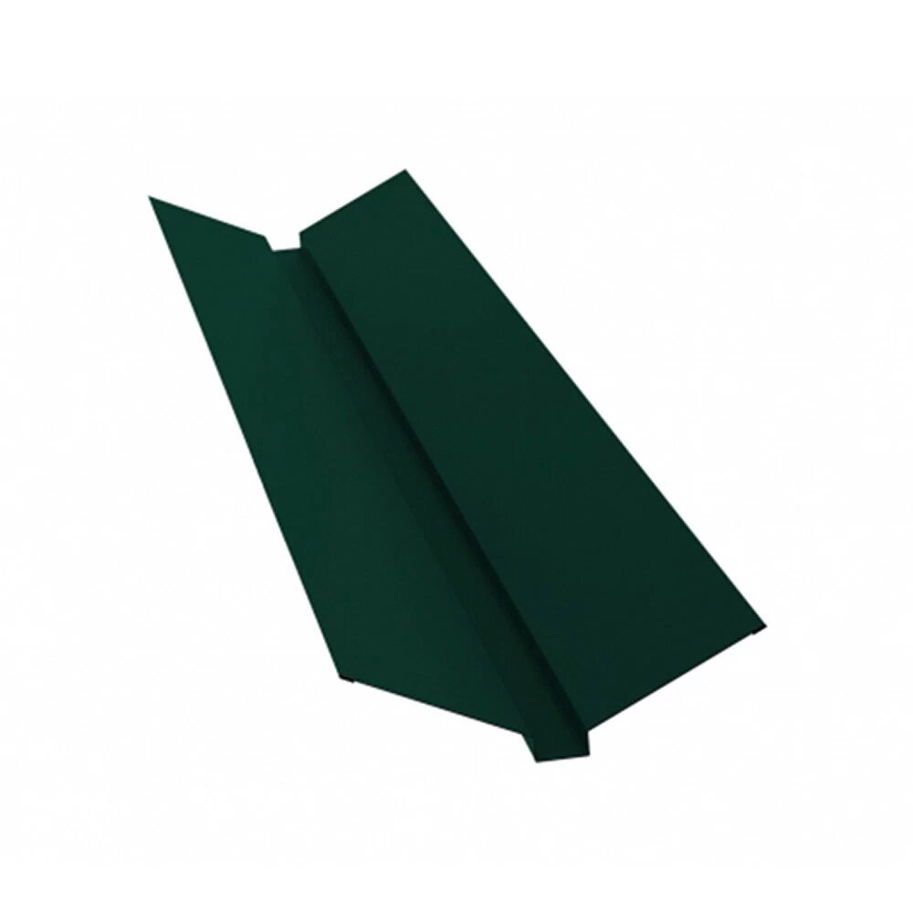 Ендова внешняя для металлочерепицы 115х30х115 мм 2 м зеленая RAL 6005 11815/446259