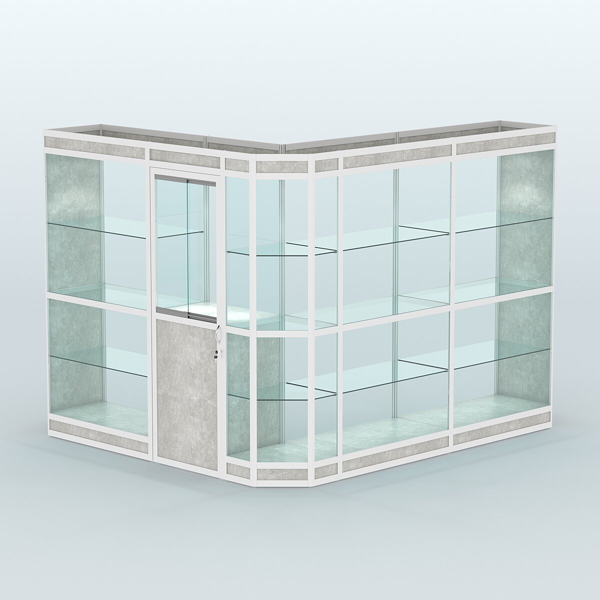 Павильон из профиля угловой №3в (5,5 кв. м), Метрополитан Грей