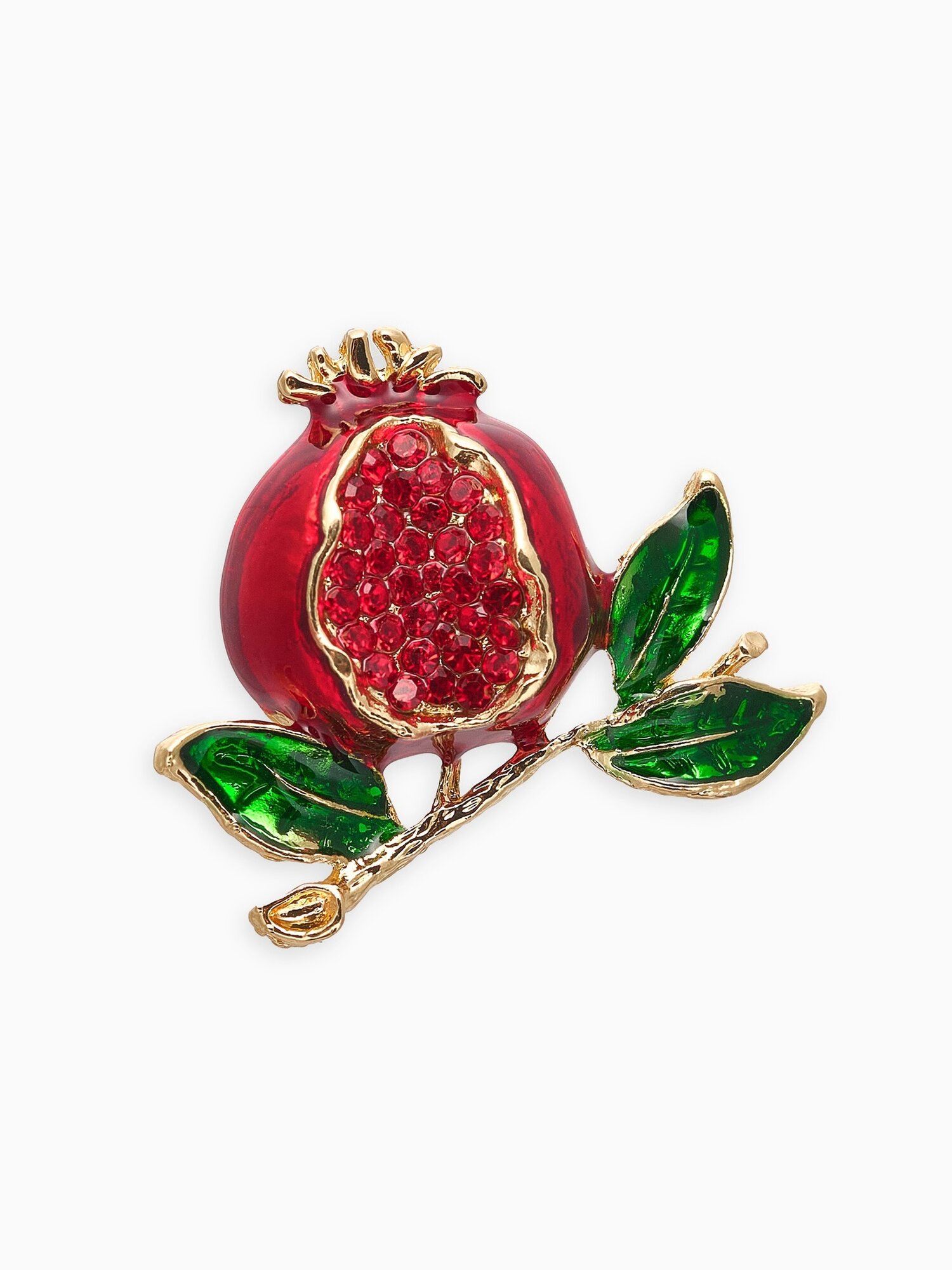 Брошь, стразы, эмаль