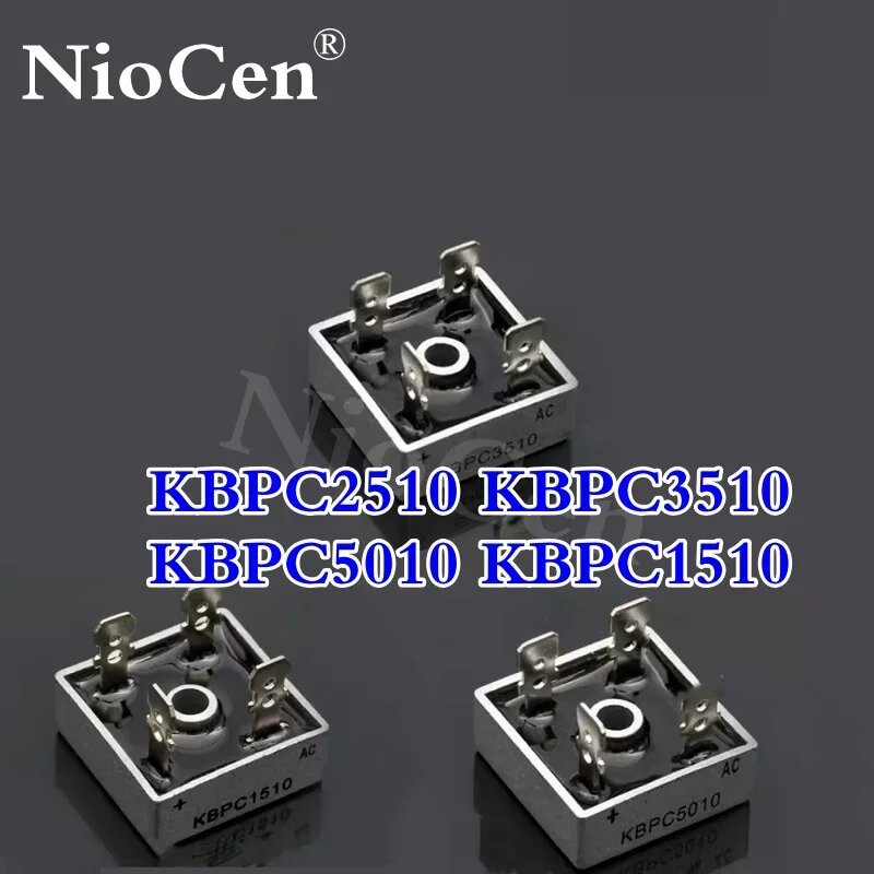 Диодные мостовые выпрямители NioCen KBPC1510 KBPC2510 KBPC3510 KBPC5010 (2 шт) KBPC5010
