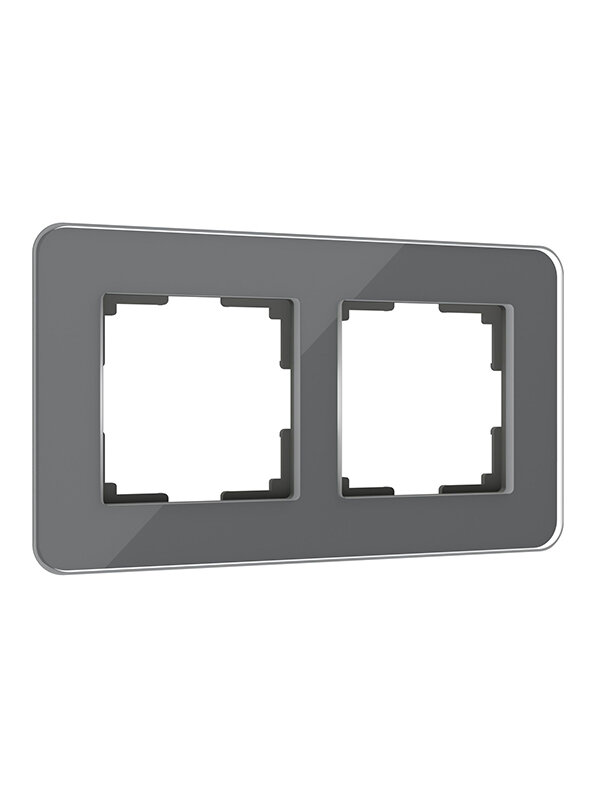 Рамка из стекла на 2 поста Elite 2Р графит W0022440