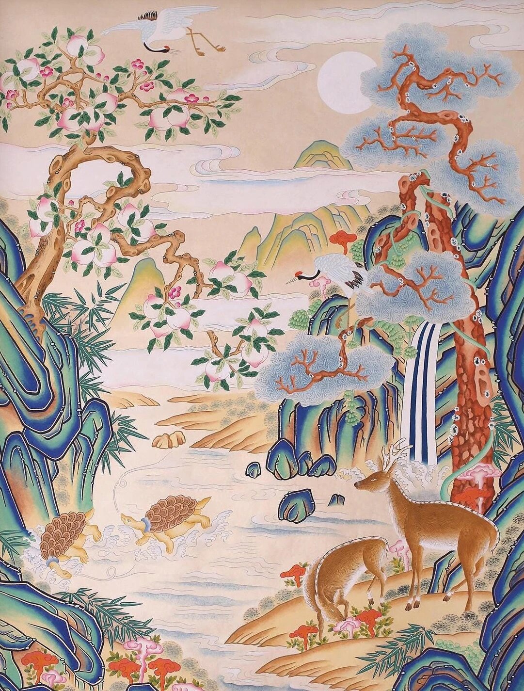 Классический корейский пейзаж печатная картина на холсте nn-12, 50X70cm Unframed