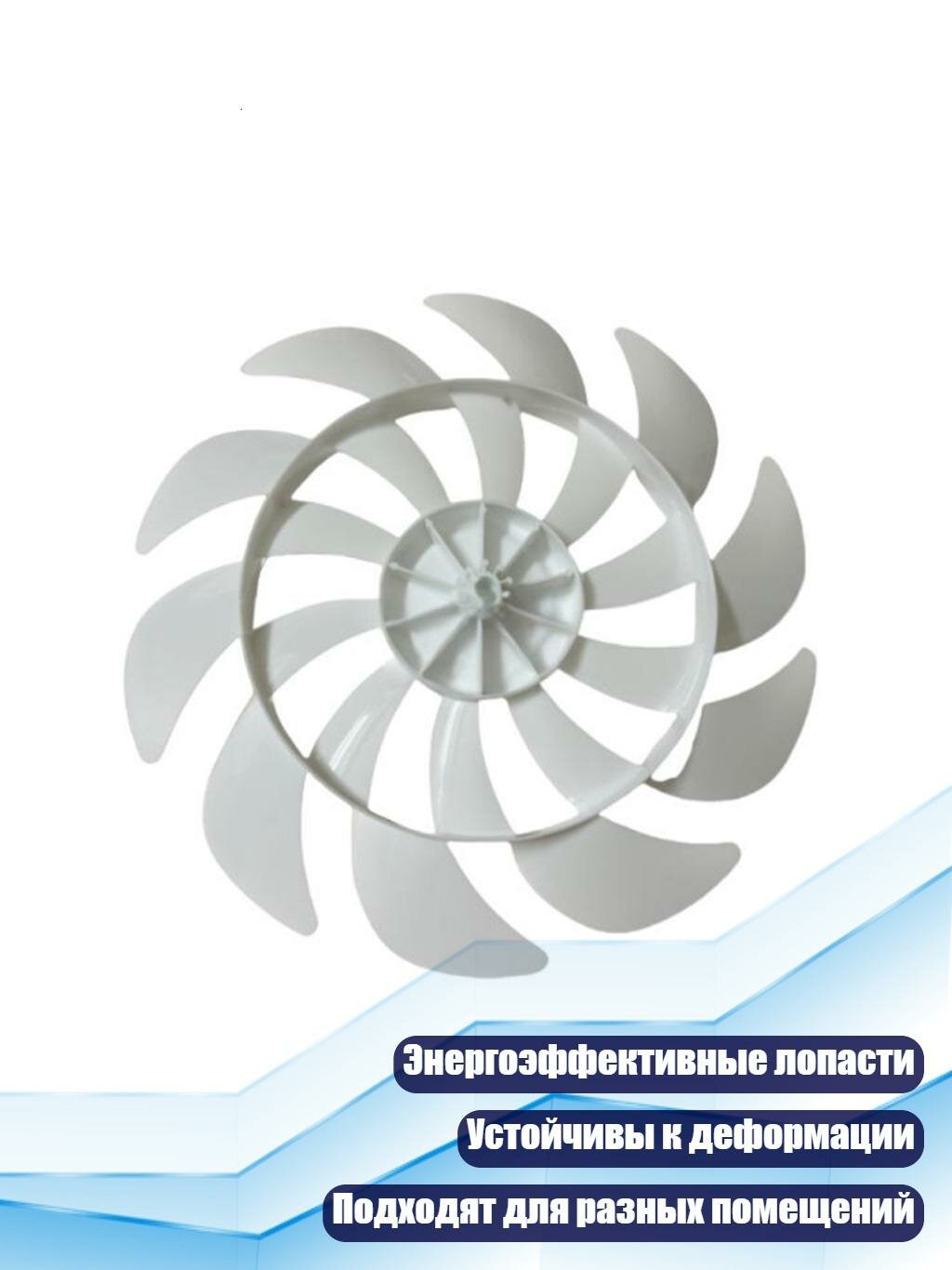 Пластиковые лопасти для электровентилятора, 12 дюймов
