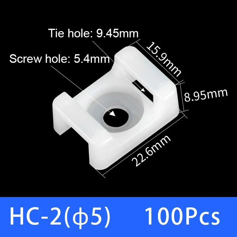 Крепление для кабеля HC-2(φ5) White 100шт