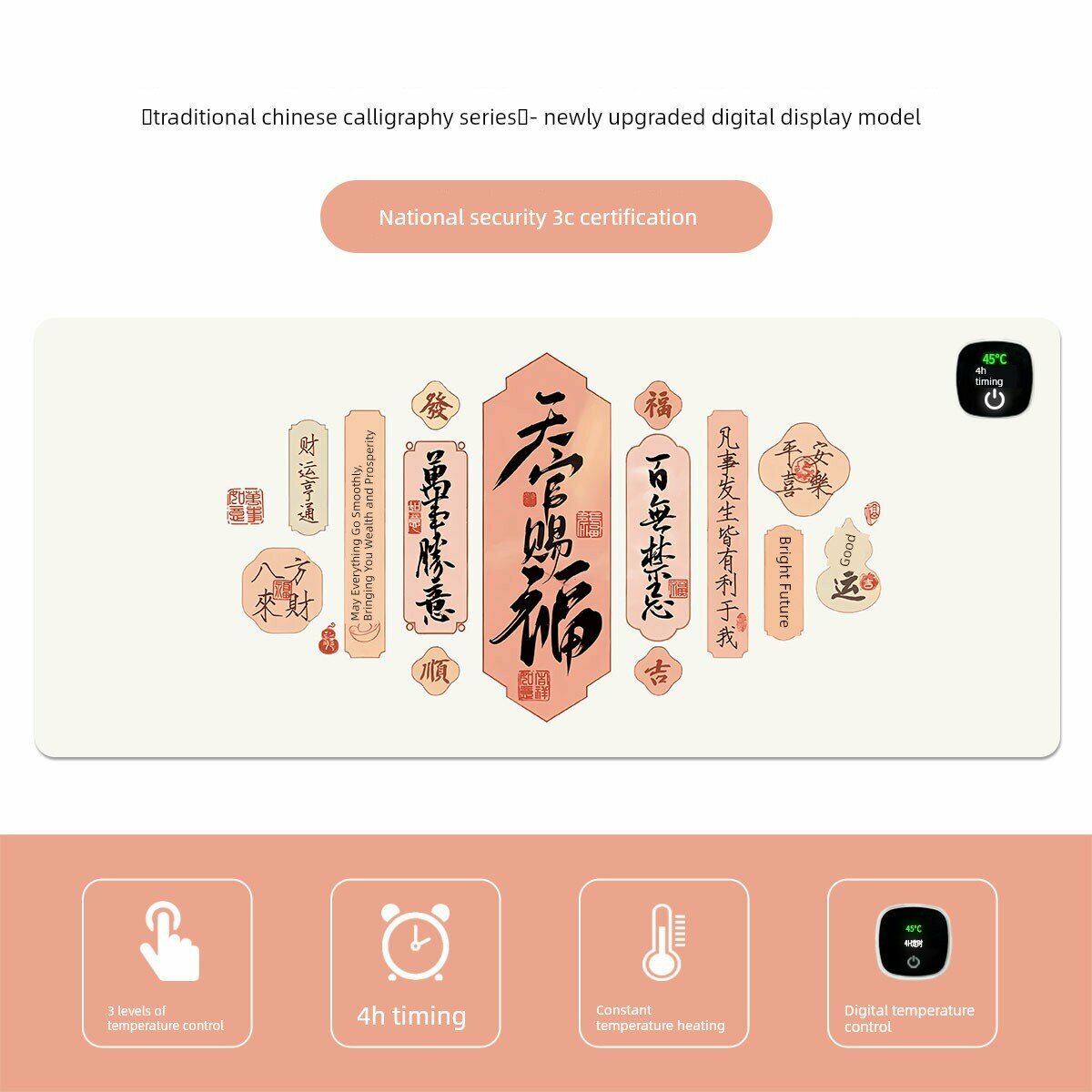 Милый коврик для мыши с подогревом, очень большой коврик для рабочего стола с подогревом для клавиатуры и компьютера,