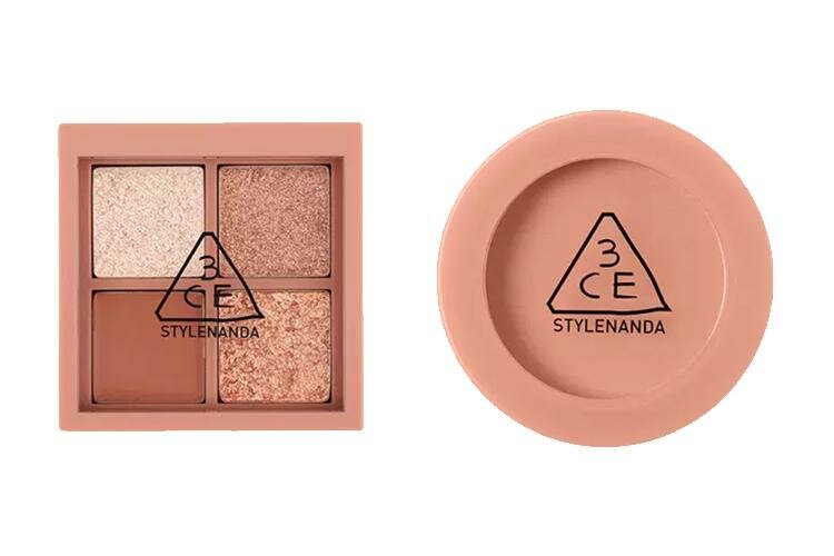 Набор теней женский 3CE 4 цвета + румяна Легко растушевываются Яркий тон кожи 5731037