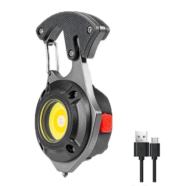 Портативный Мини-фонарик Со Светодиодами COB, USB-перезаряжаемый, Для Кемпинга, Активного Отдыха, Мощный Рабочий Светильник