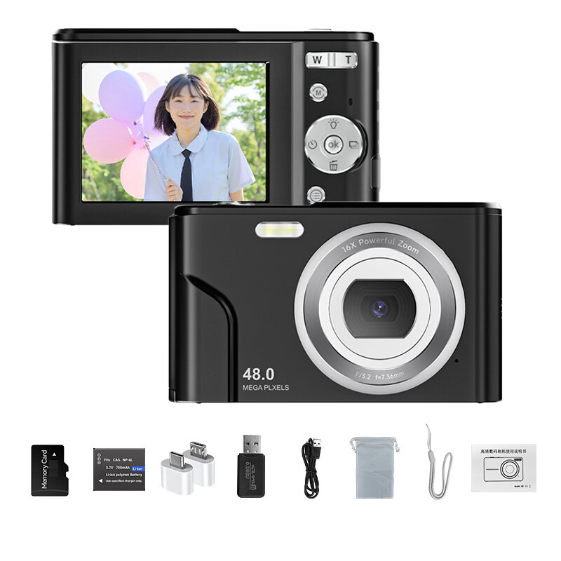 Цифровые камеры унисекс SONGDIAN 5815013, 4800W Pixel, Two Batteries, 32G Card, 2.4 Inches, Autofocus