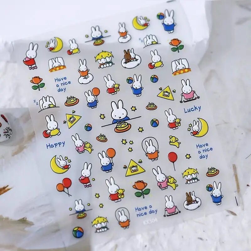Наклейки для ногтей Miffy Rabbit, Цвет: A-1Pcs