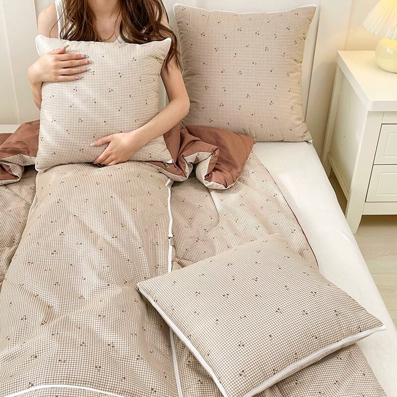 2025 хлопковая подушка, одеяло двойного назначения «два в одном», одеяло из чистого хлопка, одеяло, складное
