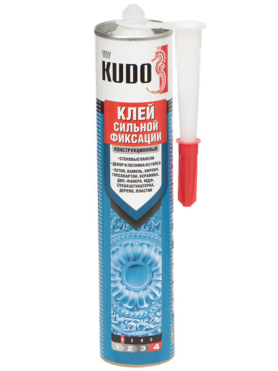 Клей KUDO, каучук, жидкие гвозди, бежевый, сильная фиксация, однокомпонентный, 300 мл, KUGRUB300US