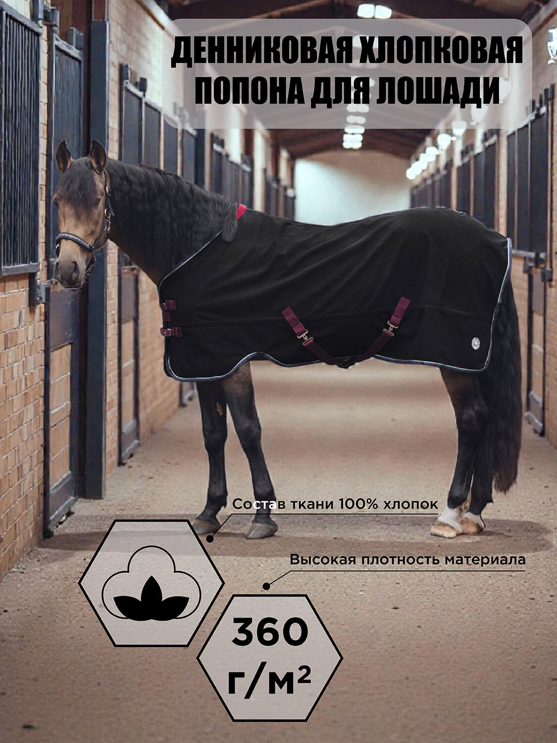 Попона для лошади денниковая LIMASSOL 135