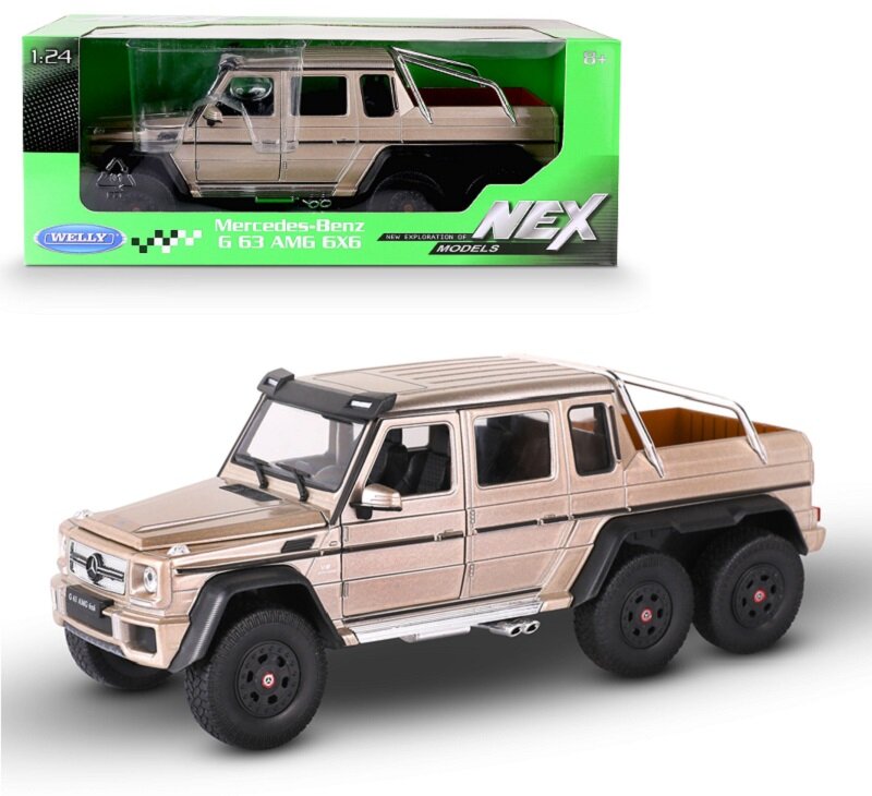 Welly Машинка 1:24 Mercedeces-Benz G63 AMG 6X6 24061W золотой