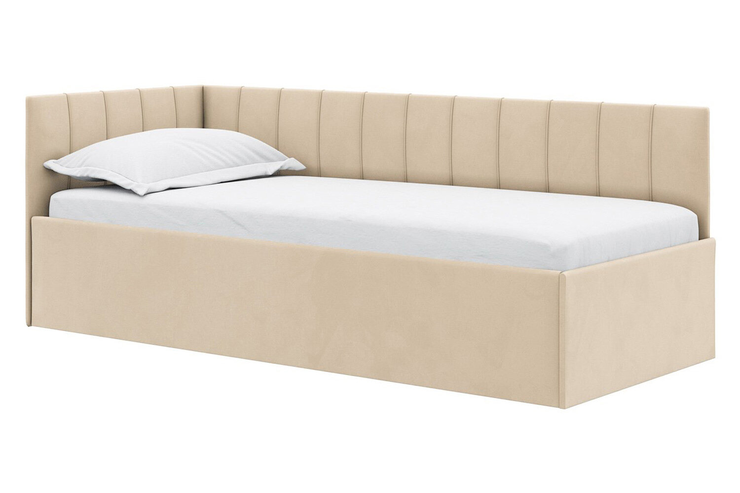 Кровать односпальная Hoff Мика, 90х200 см, цвет светлый бежевый, основание, подъёмный механизм