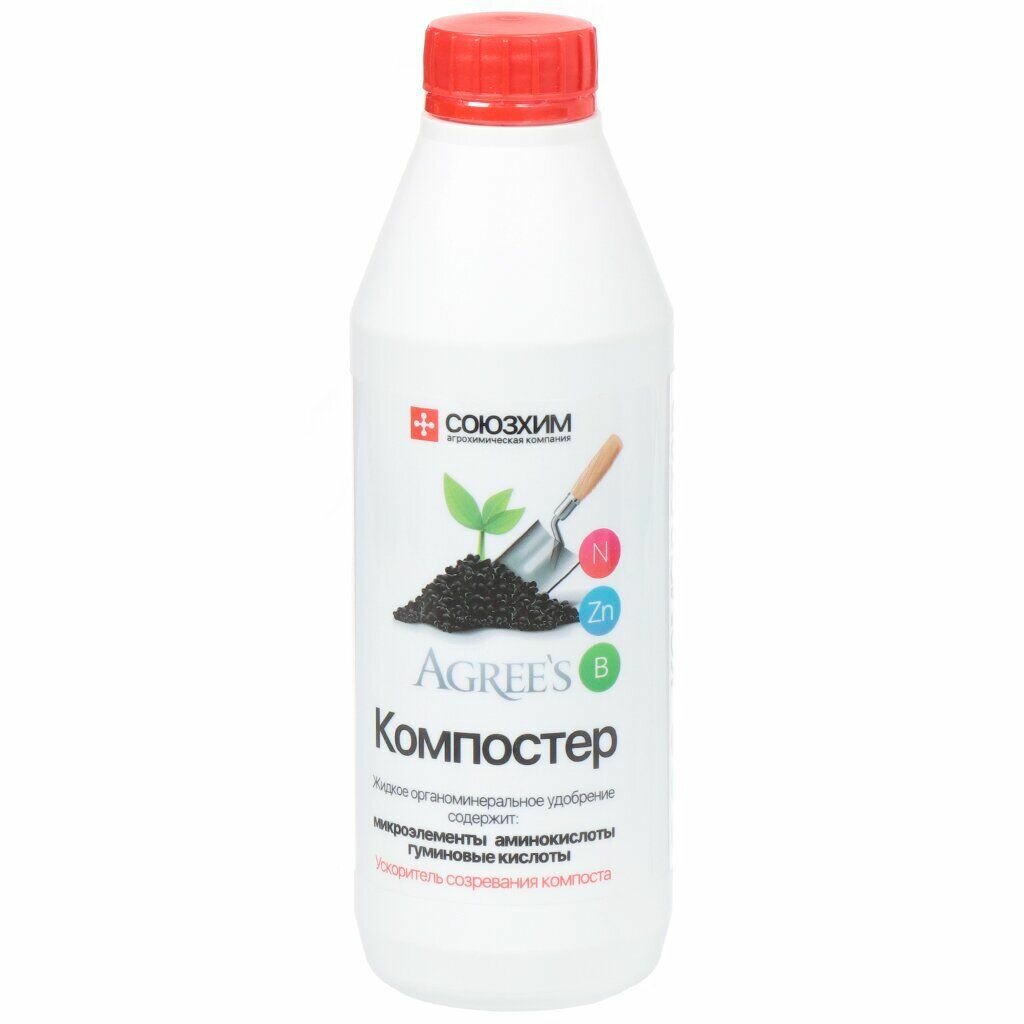 Биосостав для компоста Agree's Компостер, жидкий, 500 мл, органоминеральный