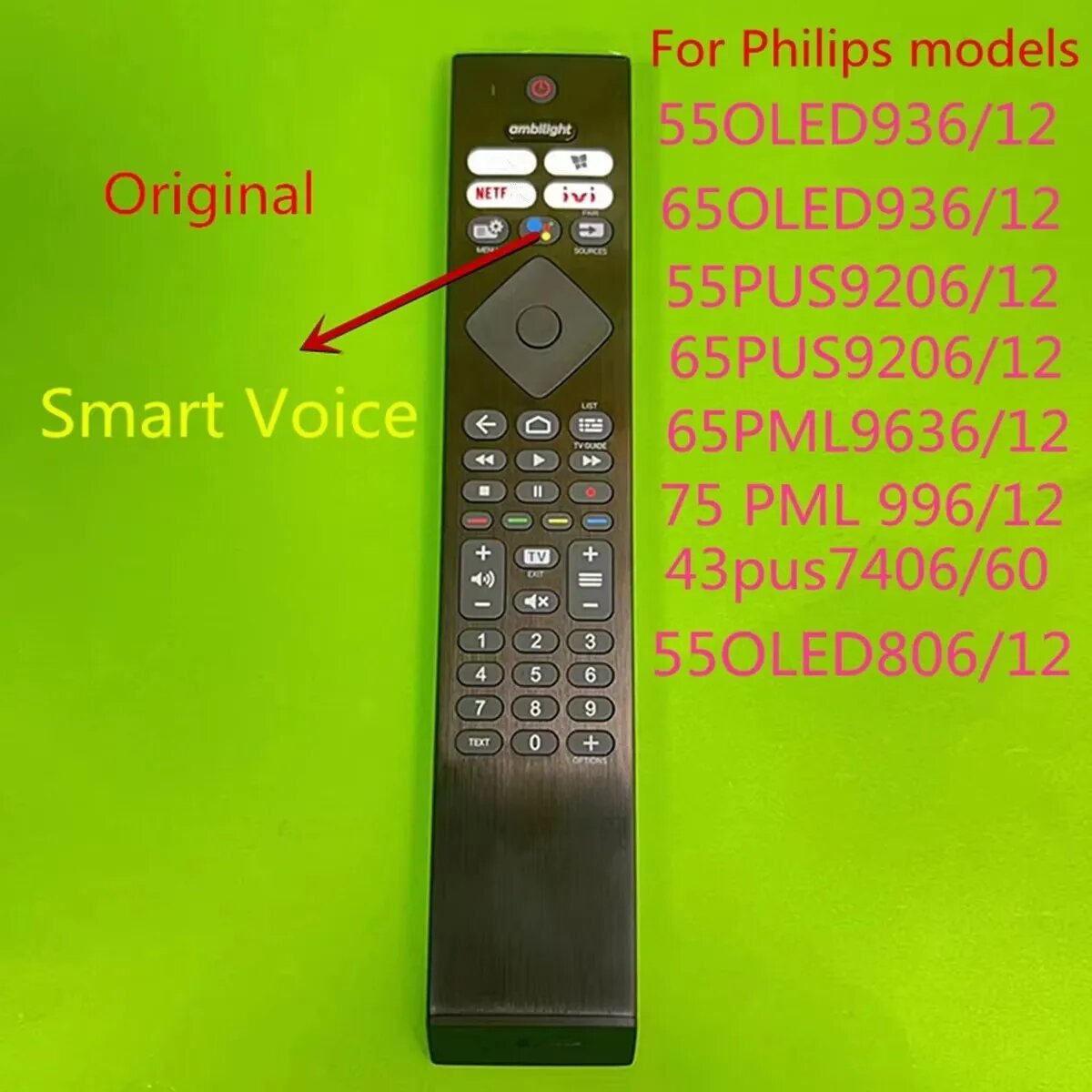 Оригинальный голосовой пульт дистанционного управления для Philips Smart TV 55OLED936/12 65OLED936/12 55PUS9206/12 65PUS9206/12 65PML9636/12 75PML9636/12