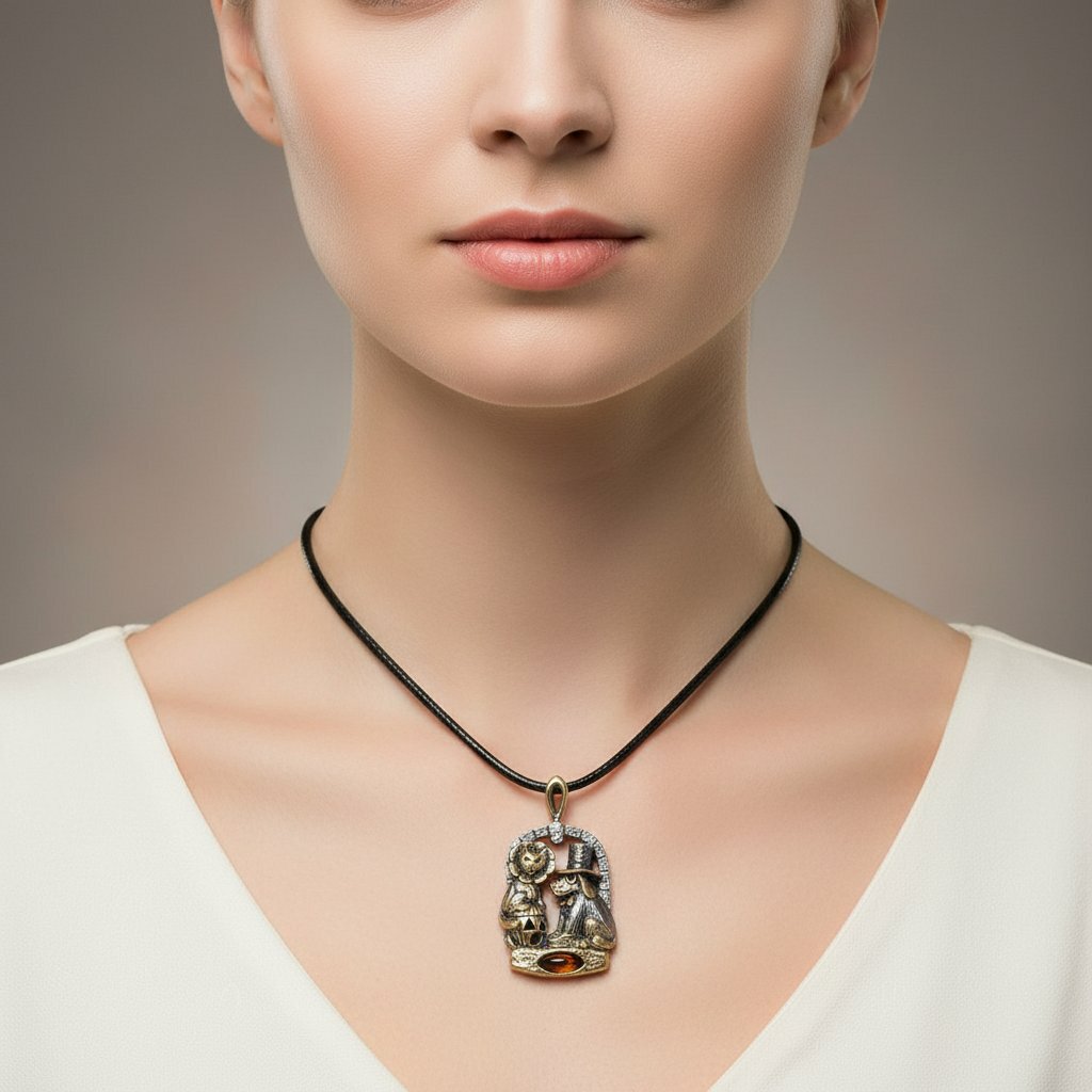 Подвеска, янтарь