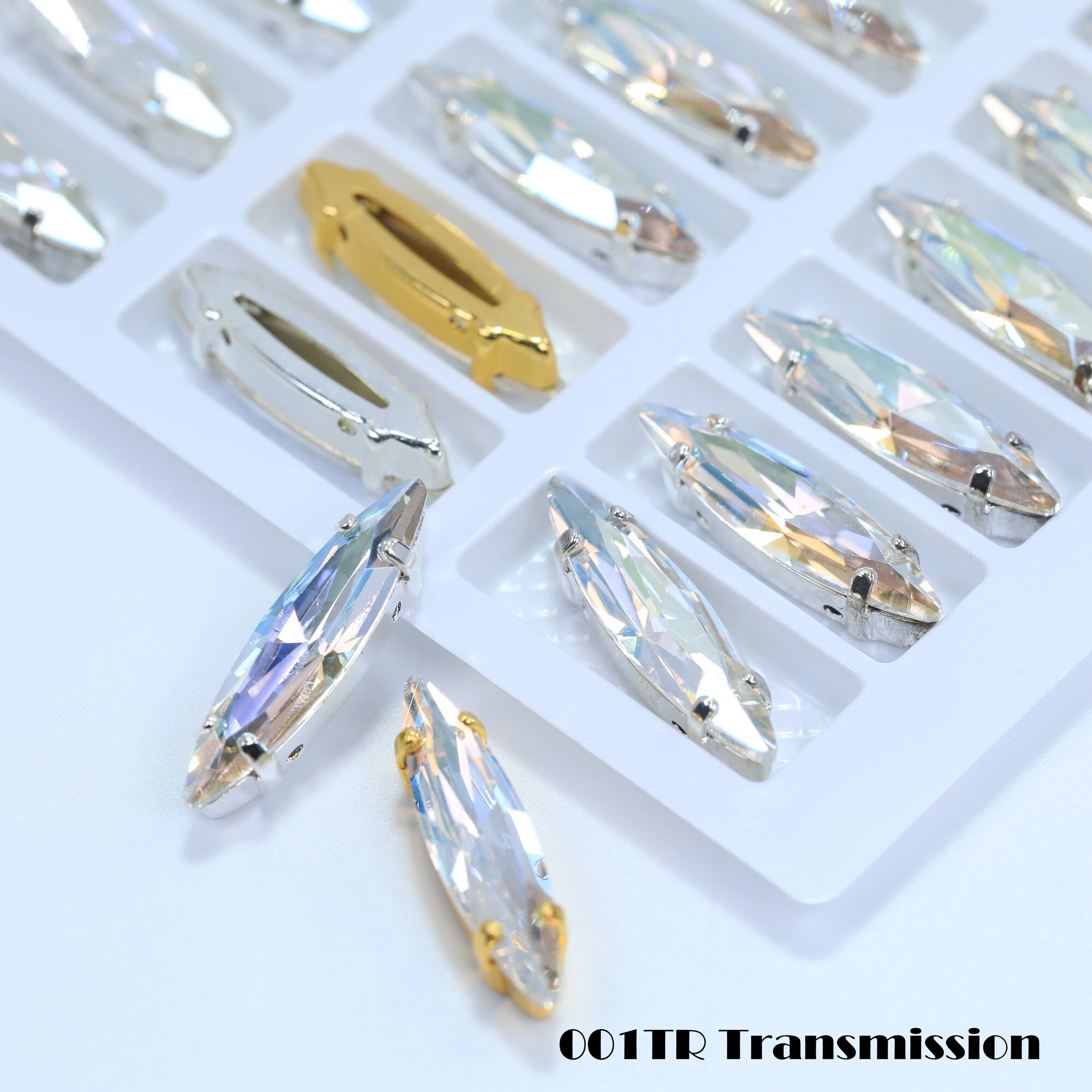 Стразы сфинкса Silver 6x24 мм, 24шт, 001TR Transmission