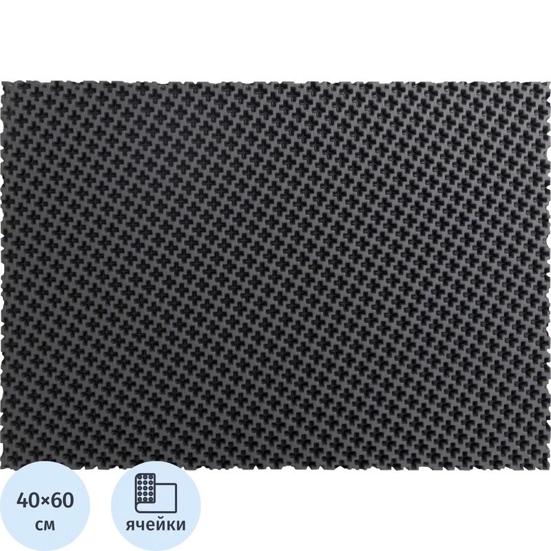 Коврик входной универсал 60x40x1,1 рис. Кросс ЭВАсерый_УК060040/УК-К/060040