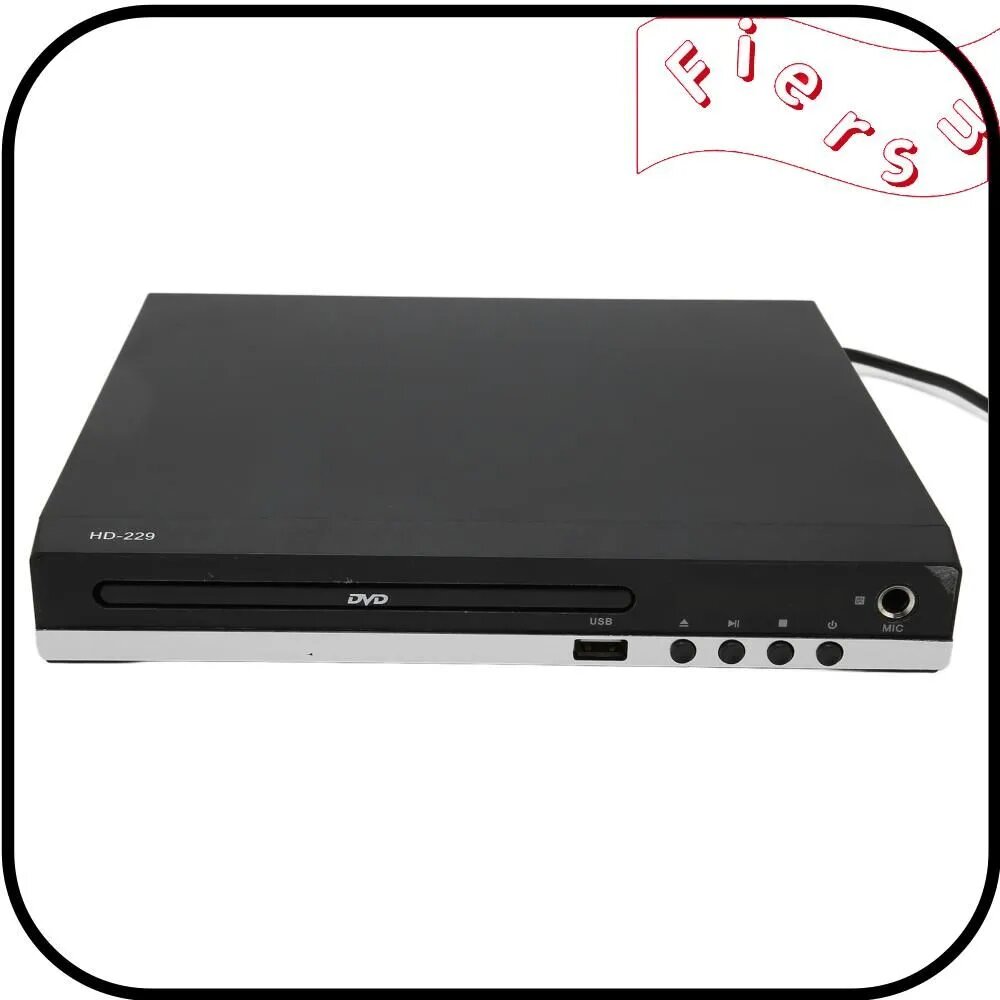 Мини DVD-плеер HD-229 USB с поддержкой DVD, черный, компактный