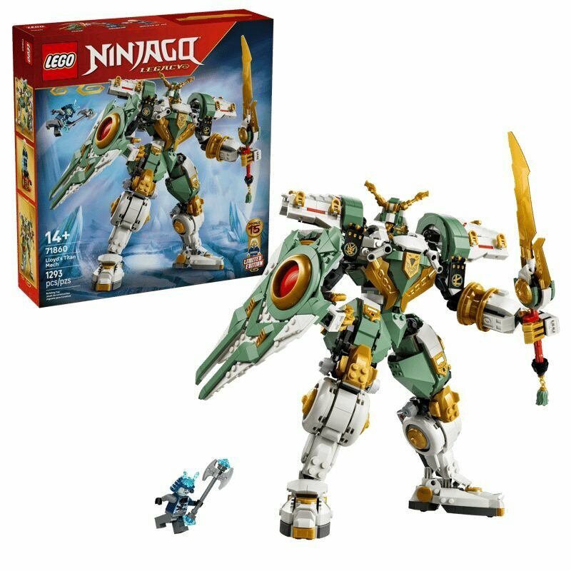 Конструктор LEGO NINJAGO - Титановый механический робот Lloyd's - 15-я годовщина,1293 эл. - Лего Ниндзяго 71860