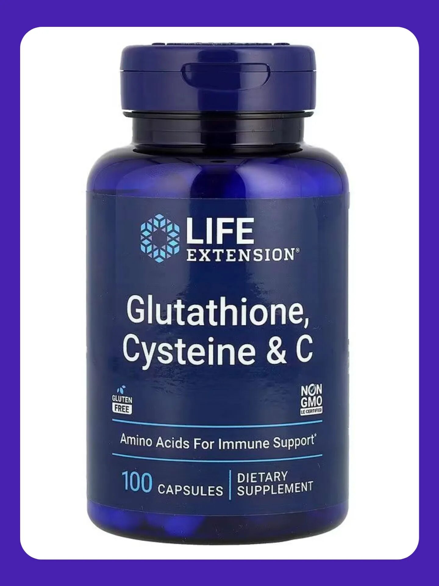 Life Extension Glutathione, Cysteine & C (100 капс) глутатион, цистеин и витамин С