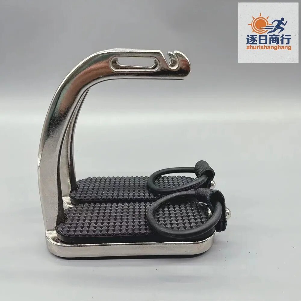 Стремена для лошади 120 размера серебристого и черного цвета Безопасные стремена исключают застревание ноги в стремени при падении