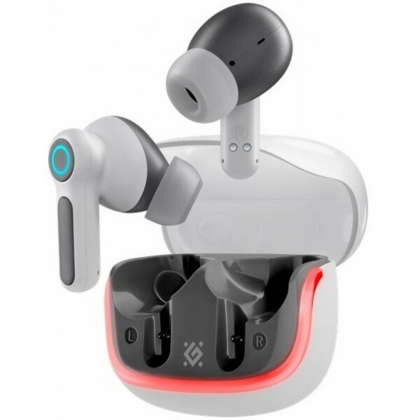 Гарнитура беспроводная Defender CyberDots 290 белый, игровые TWS, Bluetooth
