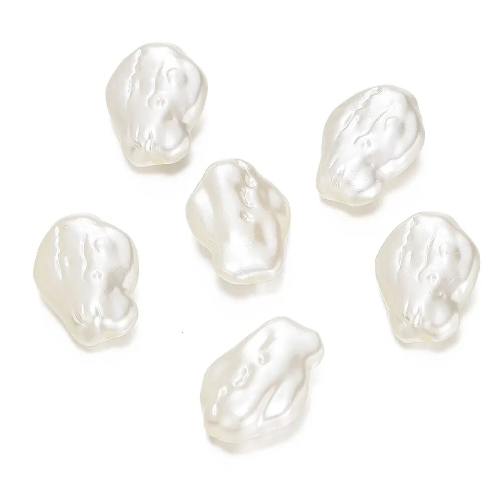 Бусины жемчуг барочный искусственный 17.5x24.5mm,10шт для рукоделия и создания украшений.