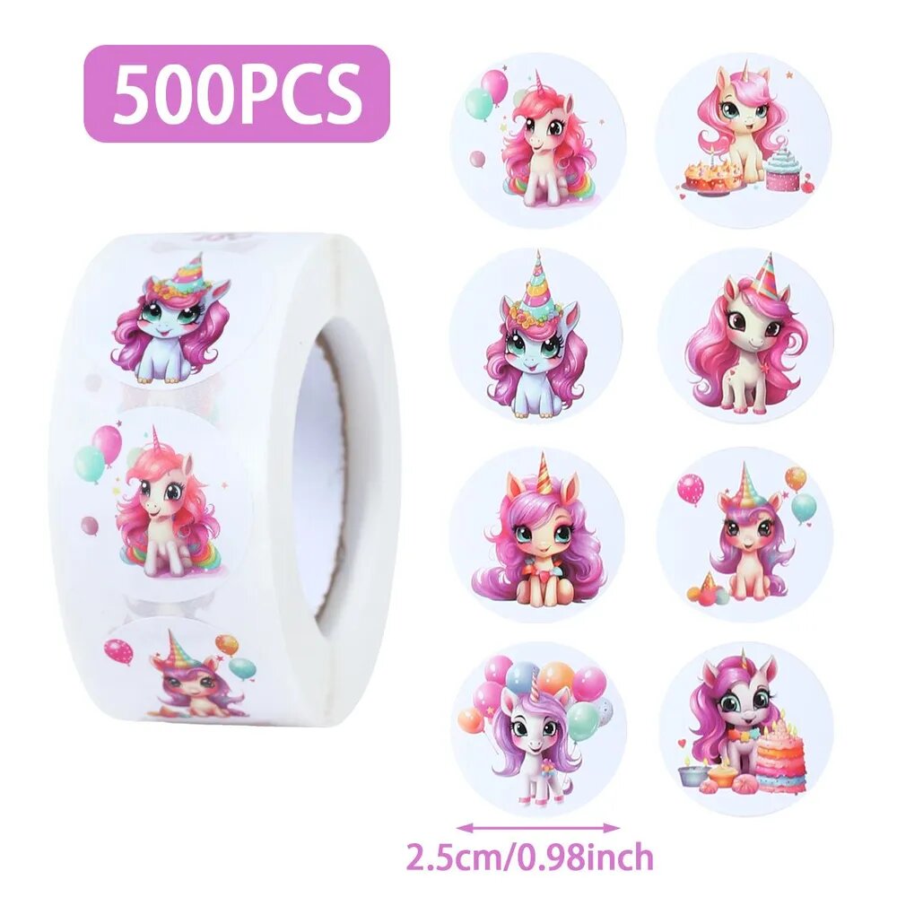 Детские наклейки, 500шт/рулон